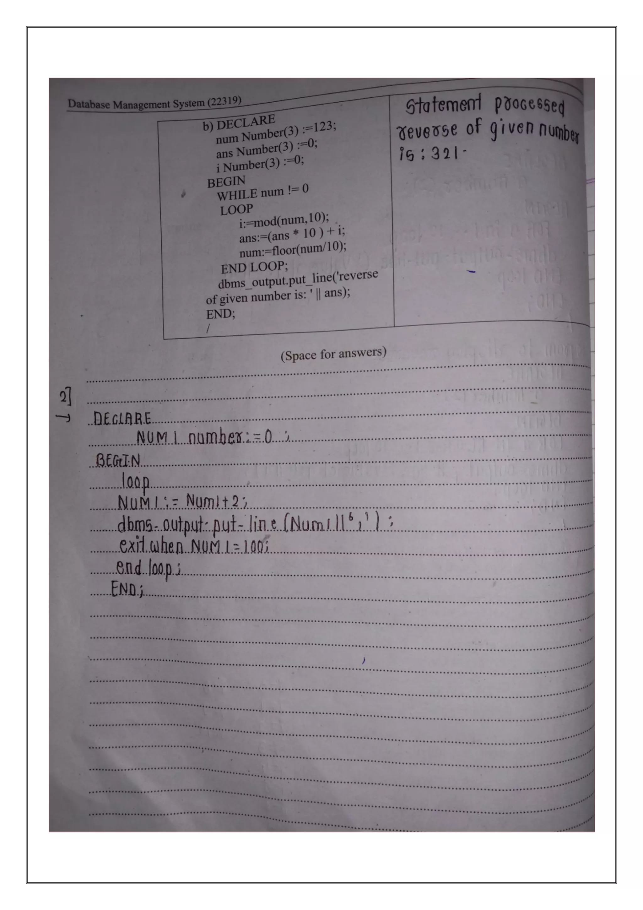 A LABORATORY MANUAL FOR DATABASE MANAGEMENT SYSTEM (DMS) 22319 | PDF