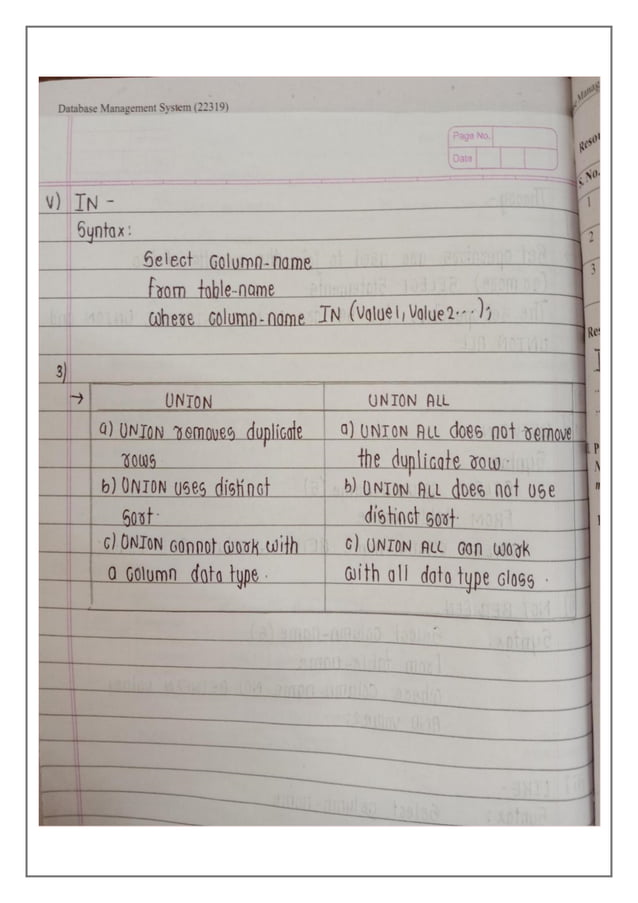 A LABORATORY MANUAL FOR DATABASE MANAGEMENT SYSTEM (DMS) 22319 | PDF A LABORATORY MANUAL FOR DATABASE MANAGEMENT SYSTEM (DMS) 22319 | PDF