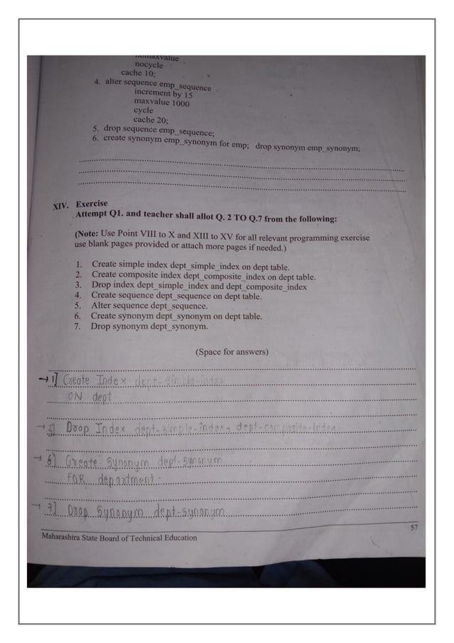 A LABORATORY MANUAL FOR DATABASE MANAGEMENT SYSTEM (DMS) 22319 | PDF