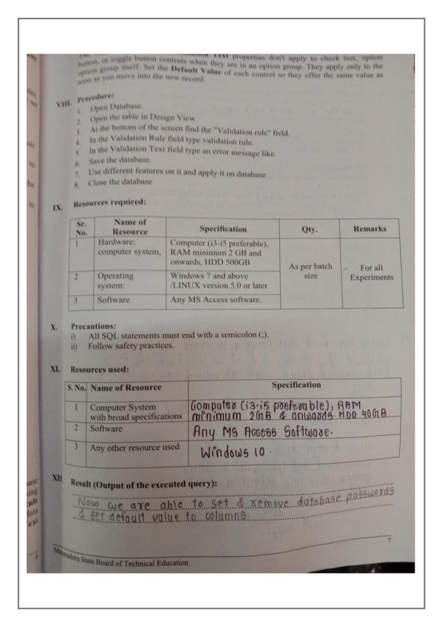 A LABORATORY MANUAL FOR DATABASE MANAGEMENT SYSTEM (DMS) 22319 | PDF A LABORATORY MANUAL FOR DATABASE MANAGEMENT SYSTEM (DMS) 22319 | PDF