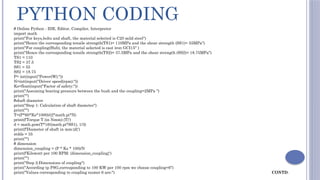 DMS Bushed Pin calculation of strengths.. | PPTX | Programming Languages | Computing