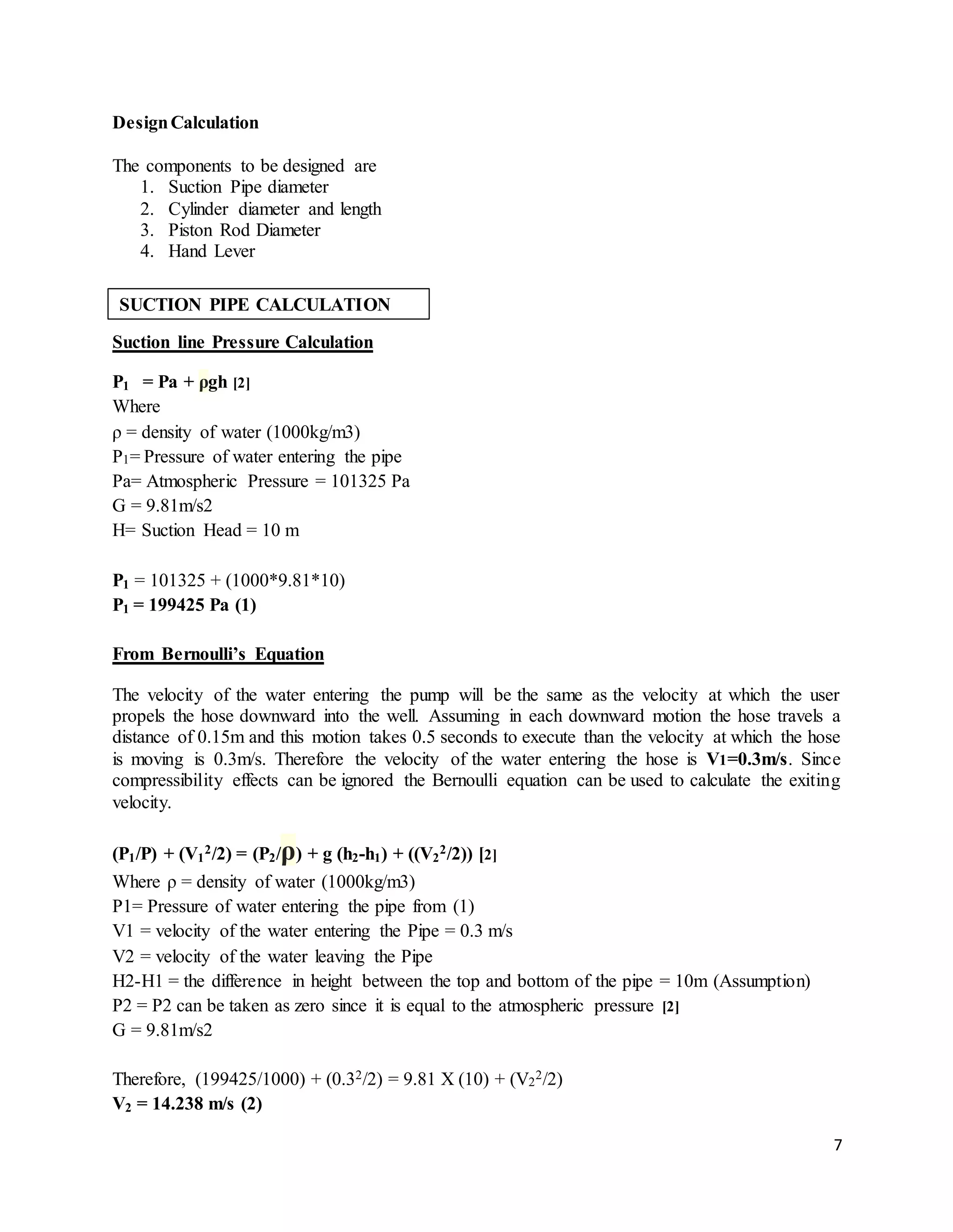 Hand Pump Design | DOCX