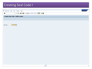 DM Seal Management - India Localization | PPTX