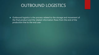 LOGISTICS IN DISTRIBUTION MANAGEMENT | PPTX