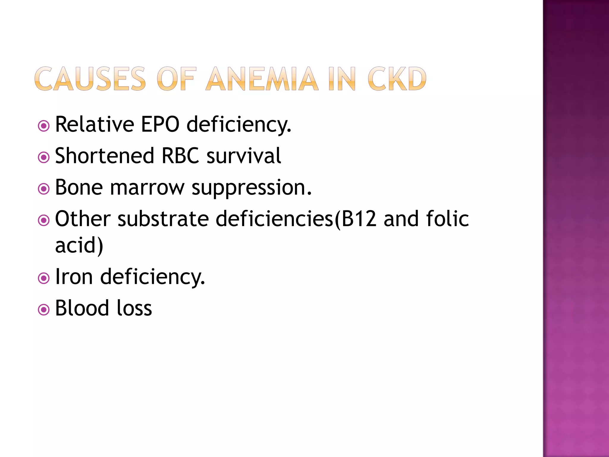 Anemia in Chronic Kidney DIsease | PPTX