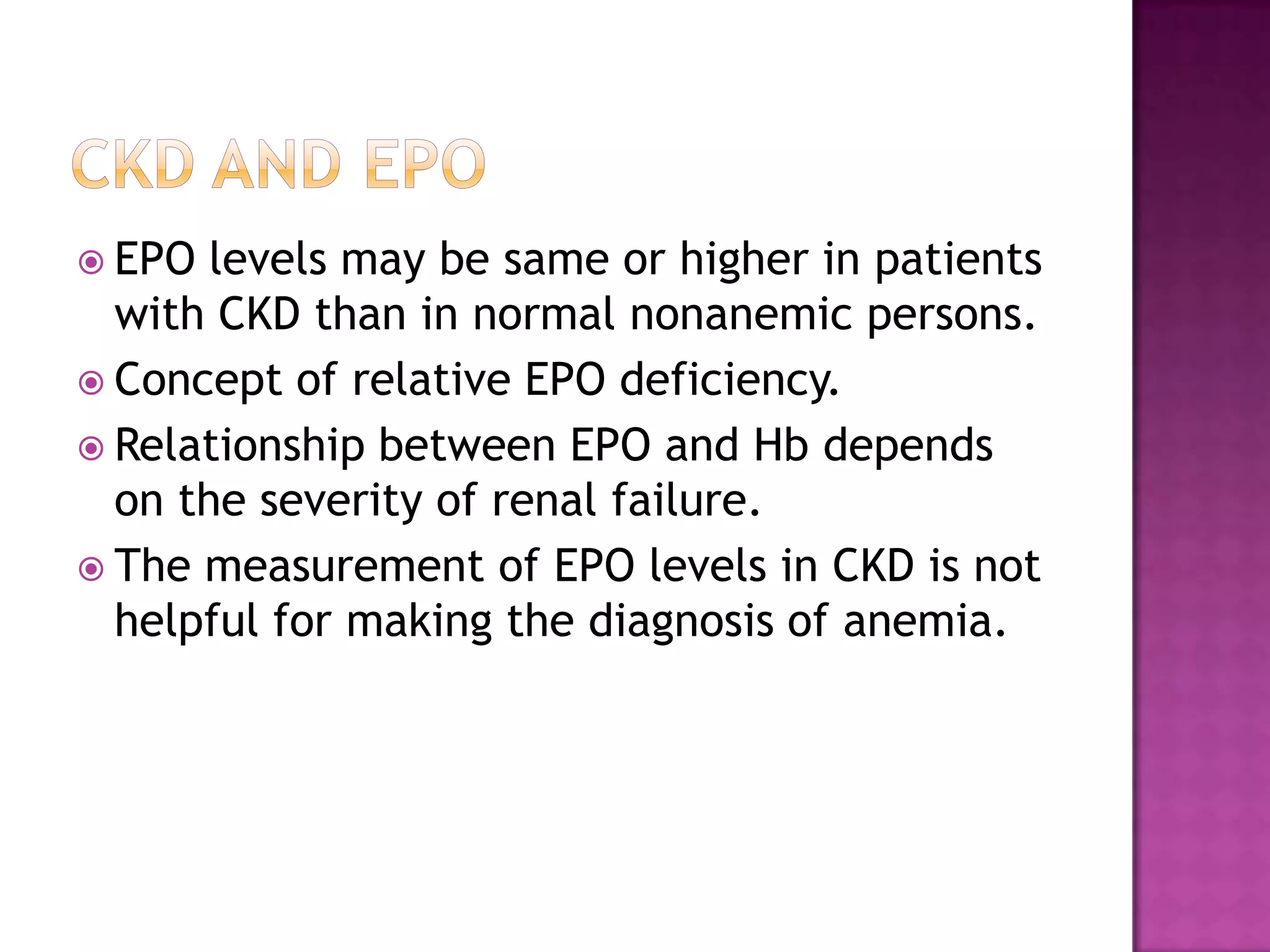 Anemia in Chronic Kidney DIsease | PPTX