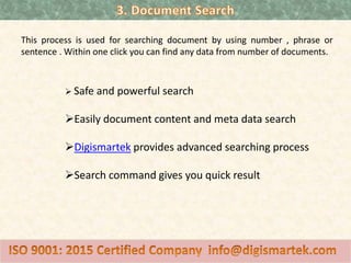 Best Features of Document Management System Software | Digismartek | PPT