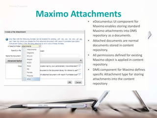 DMS component for MAXIMO | PPTX