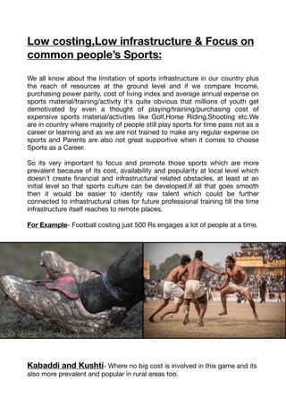 Sports Development and Youth Engagement | PDF