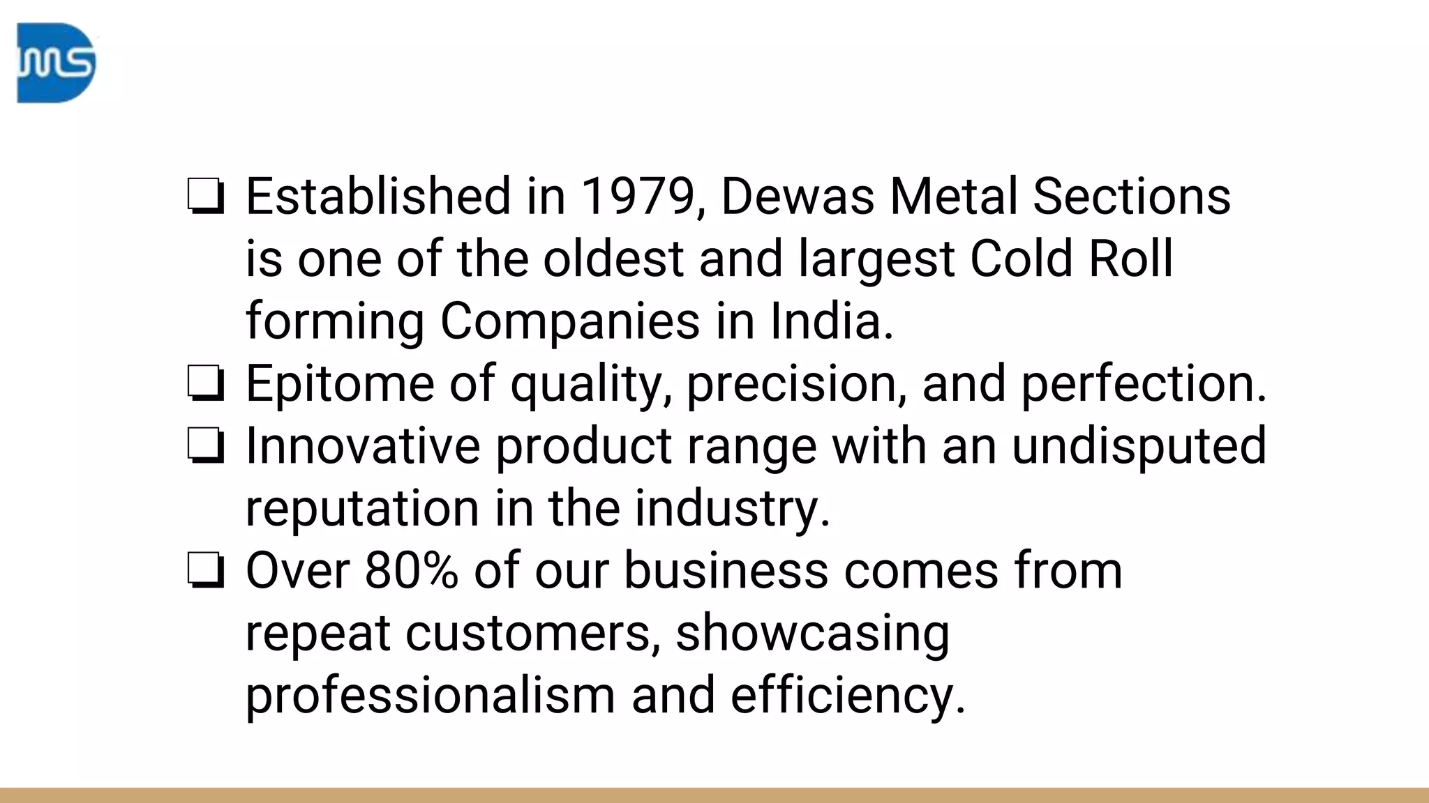 DMSL PPT INTRODUCTION.pptx | Manufacturing Industry | Industries