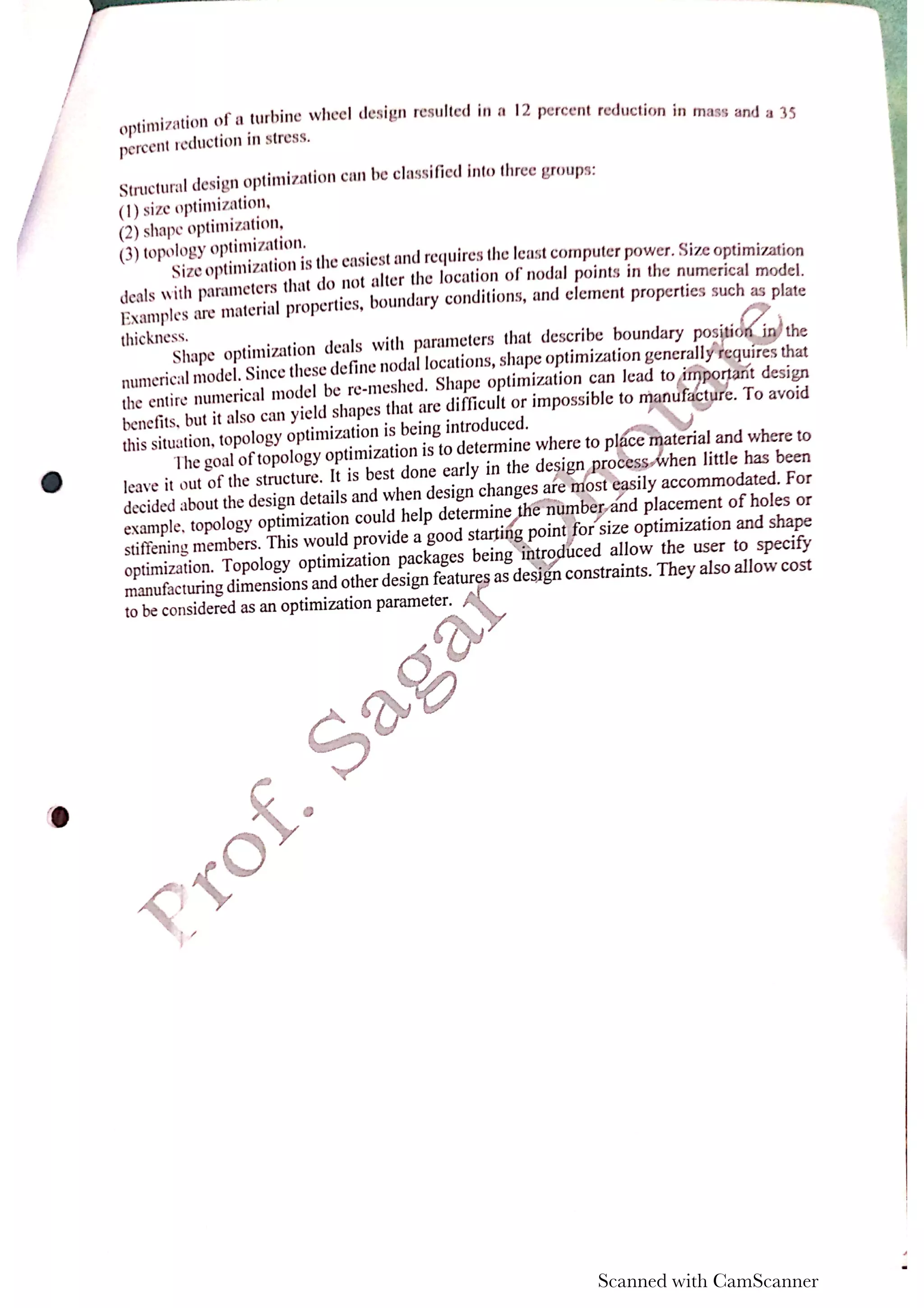 Design Methodology, Morphology and Optimization Concepts in Design | PDF