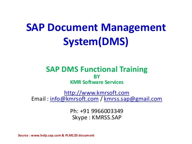 SAP Document Management System(DMS)-PLM 120