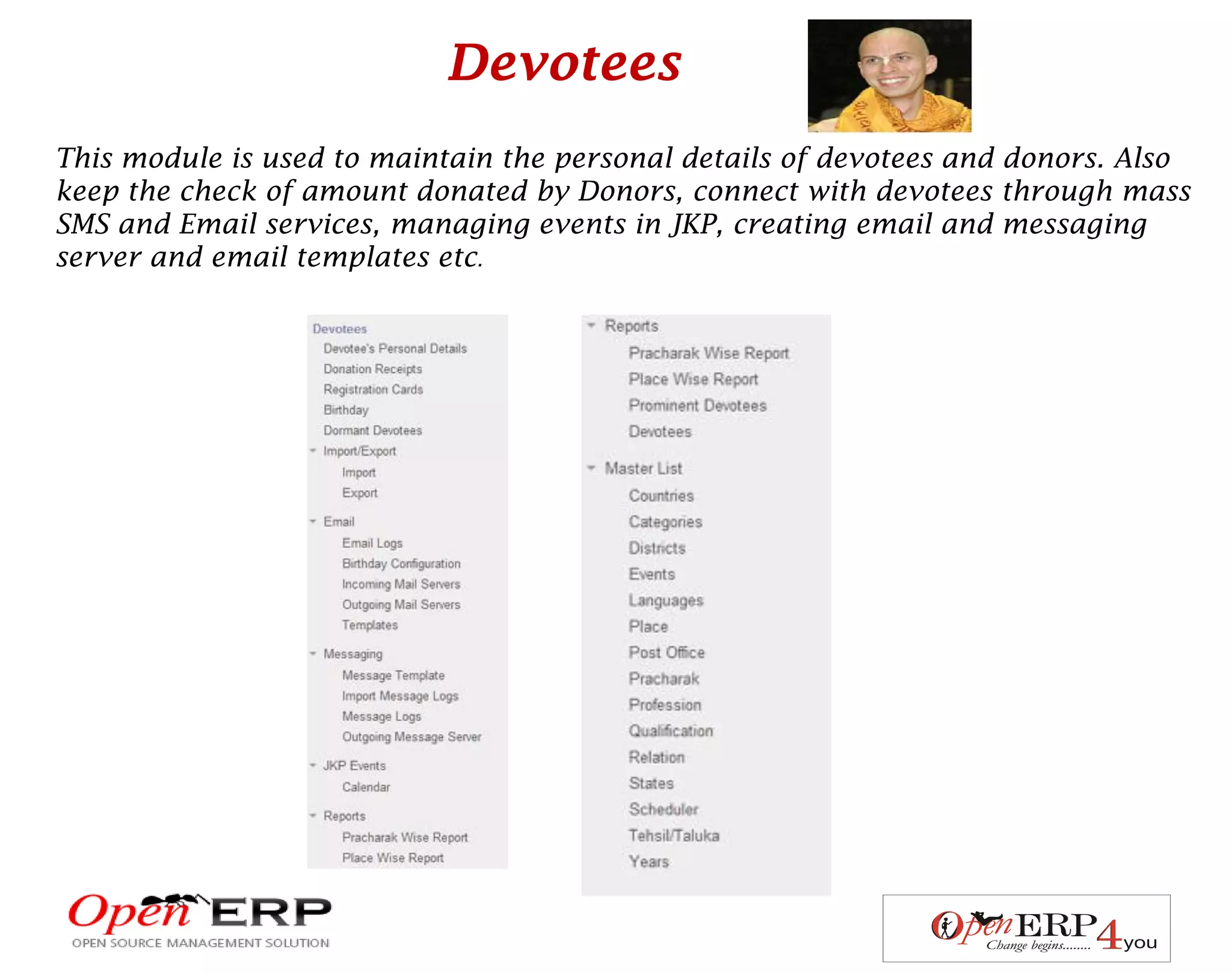 Devotee Management System (For Ashrams, Temples) | PDF