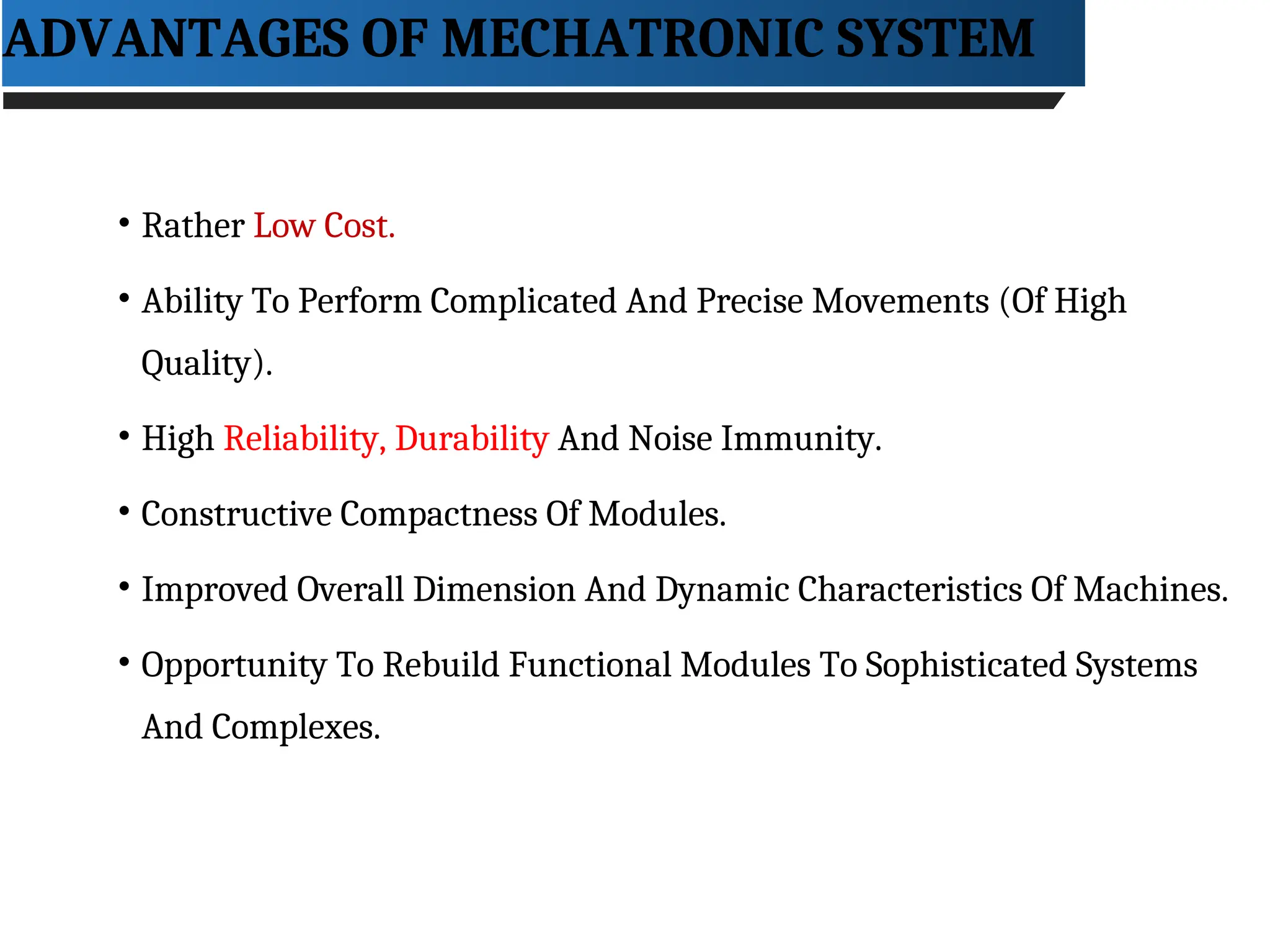 Introduction to design of mechatronic system | PPT
