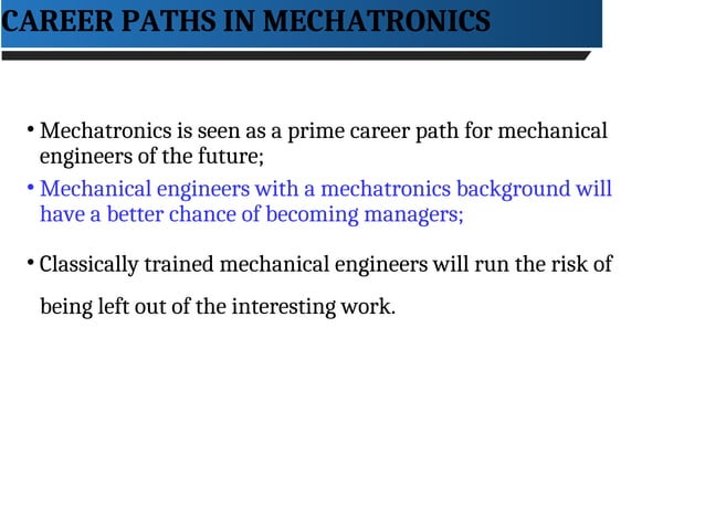 Introduction to design of mechatronic system | PPT