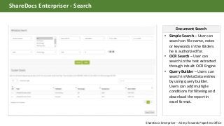 ShareDocs Enterpriser - Comprehensive Document Management Solution | PPT
