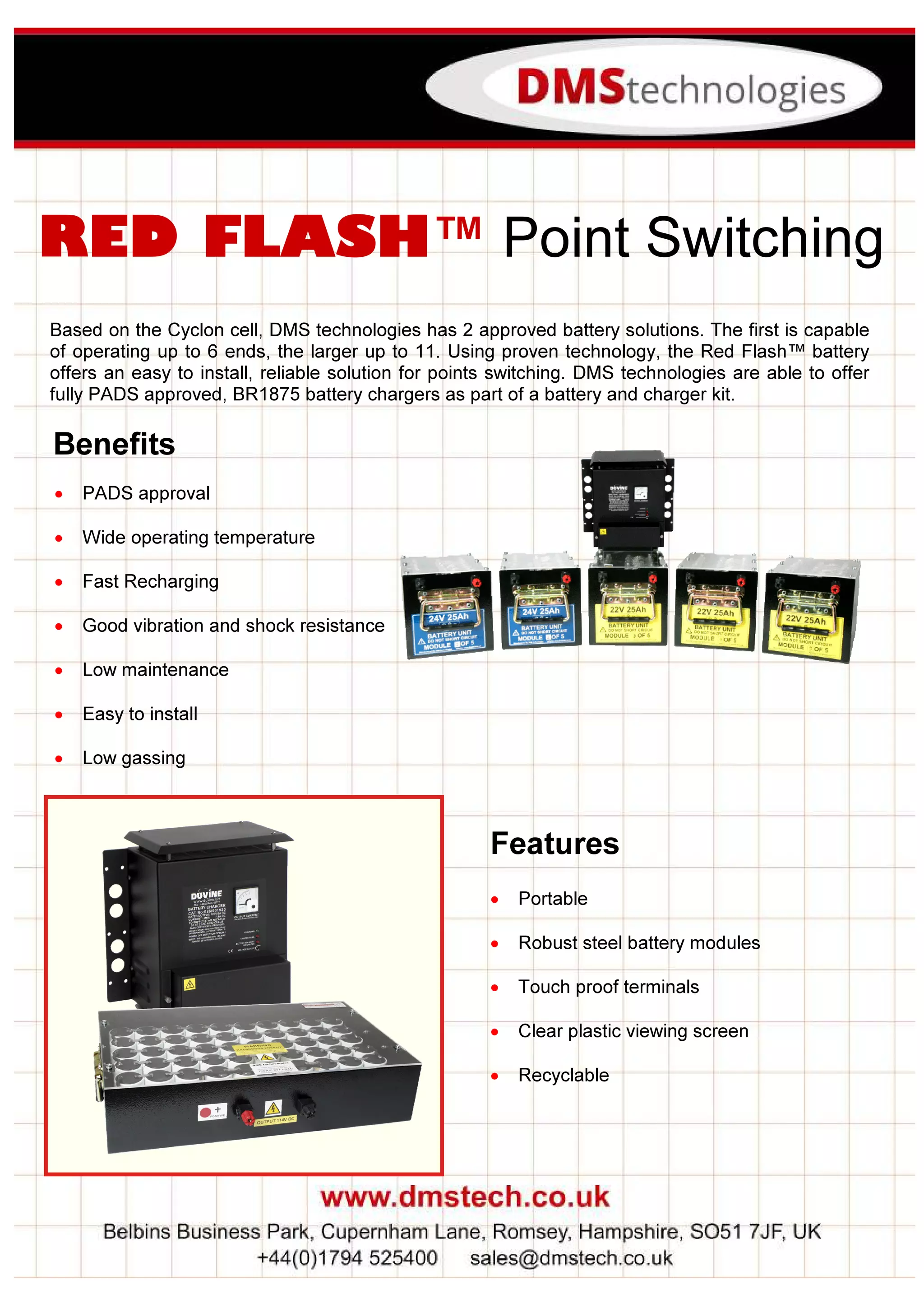 DMS Technologies Red Flash Rail Battery Solutions - Level Crossing ...