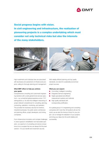 DMT Civil Engineering & Infrastructure Brochure | PDF