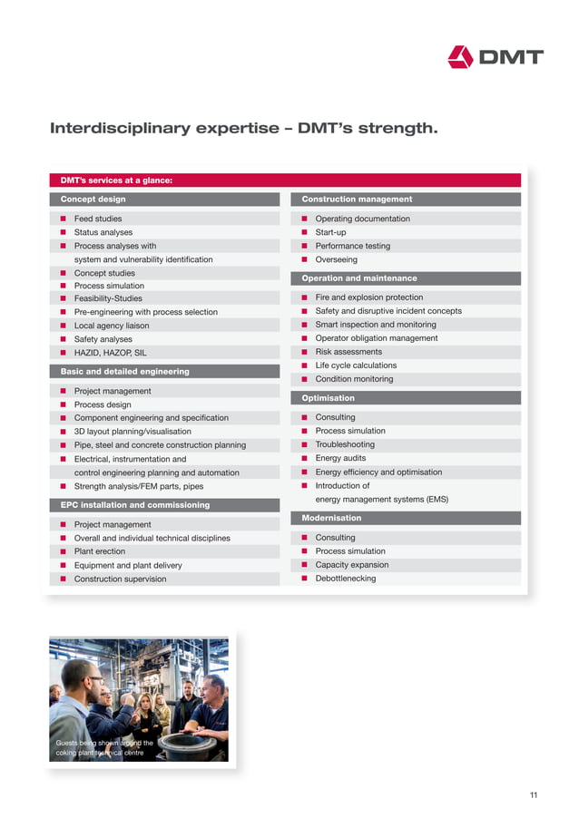 DMT Plant and Process Engineering Brochure | PDF