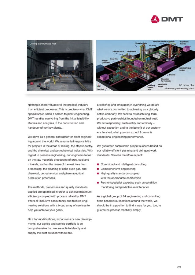 DMT Plant and Process Engineering Brochure | PDF