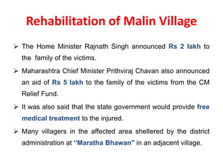 landslide at malin village | PPTX