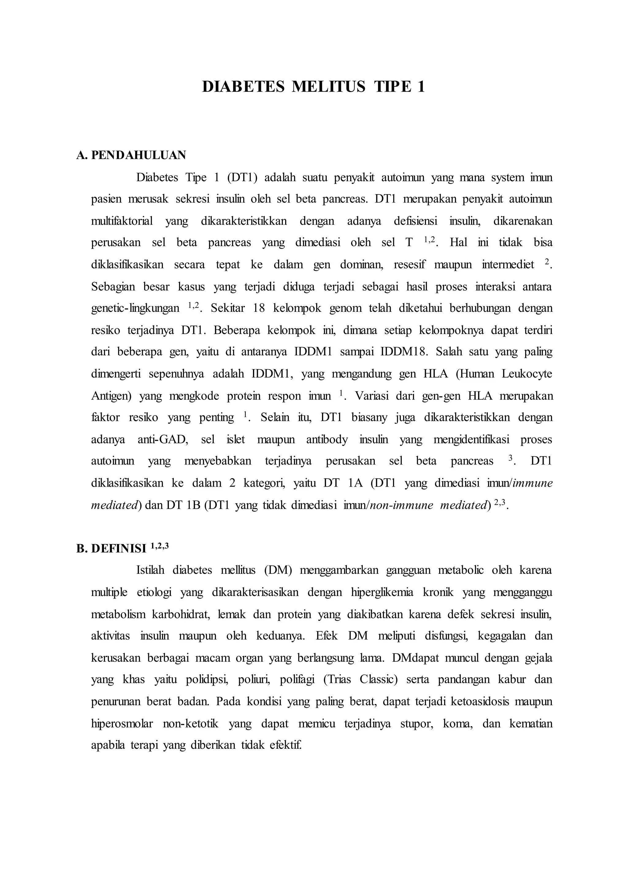 Dm tipe 1 | DOCX