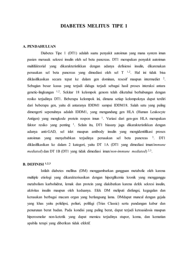 Dm tipe 1 | PDF