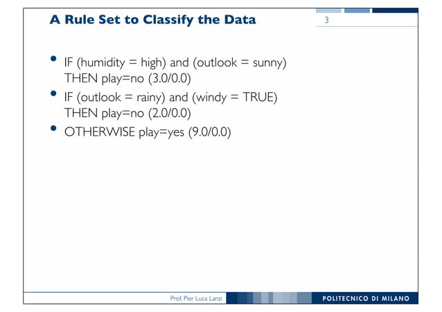 DMTM Lecture 08 Classification rules | PDF | Weather | Science