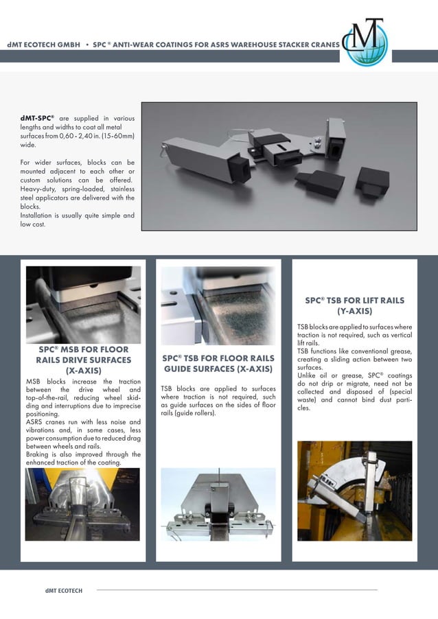 dMT SPC® dry surface coatings for the ultimate wear protection on ...