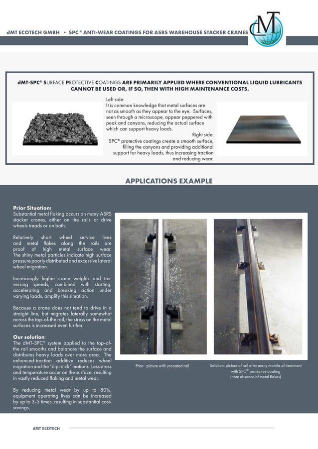 dMT SPC® dry surface coatings for the ultimate wear protection on ...