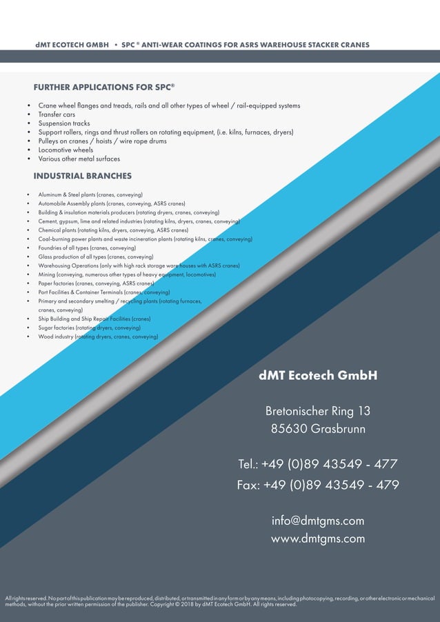 dMT SPC® dry surface coatings for the ultimate wear protection on ...