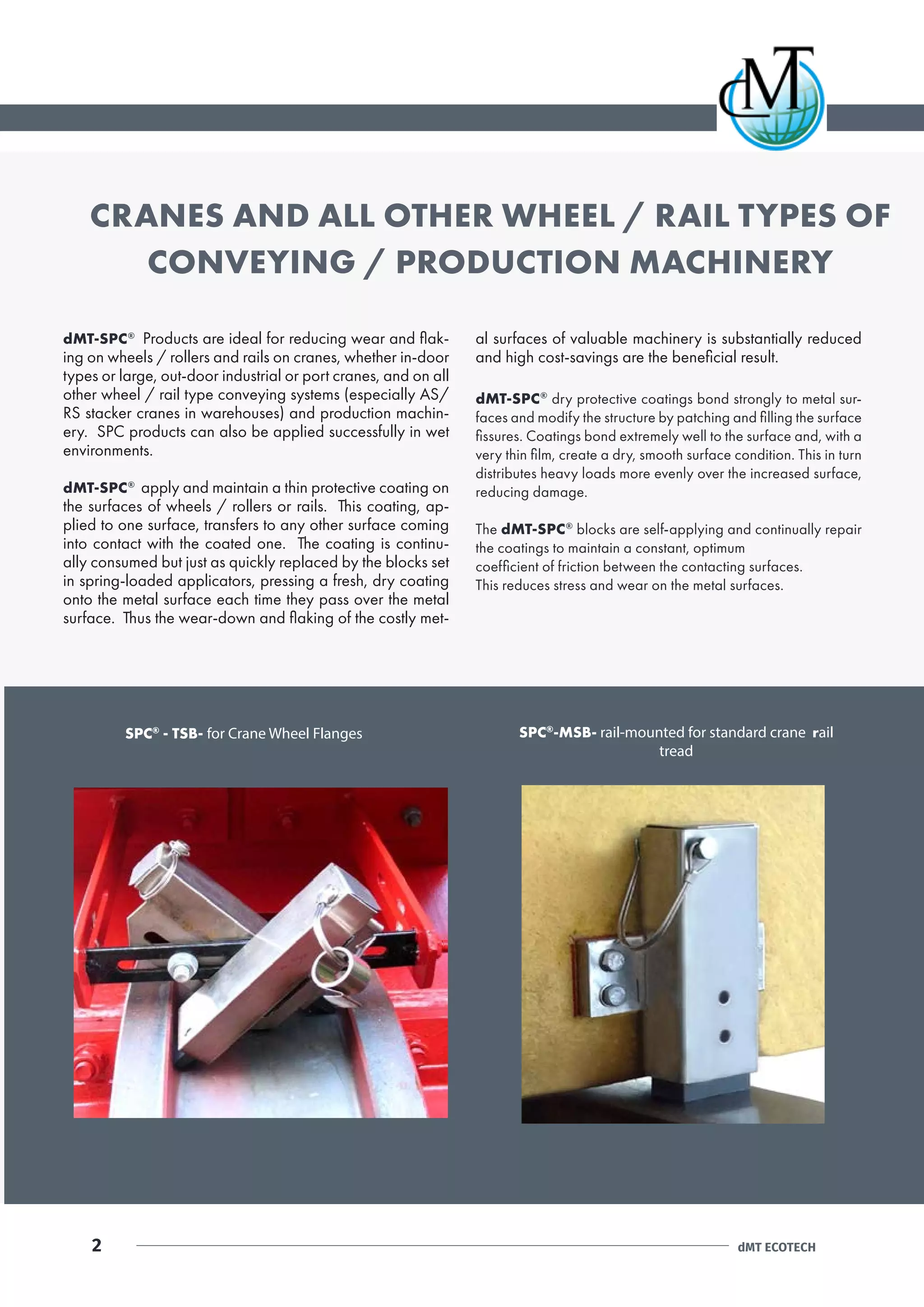 dMT SPC® dry surface coatings for the ultimate wear protection on ...