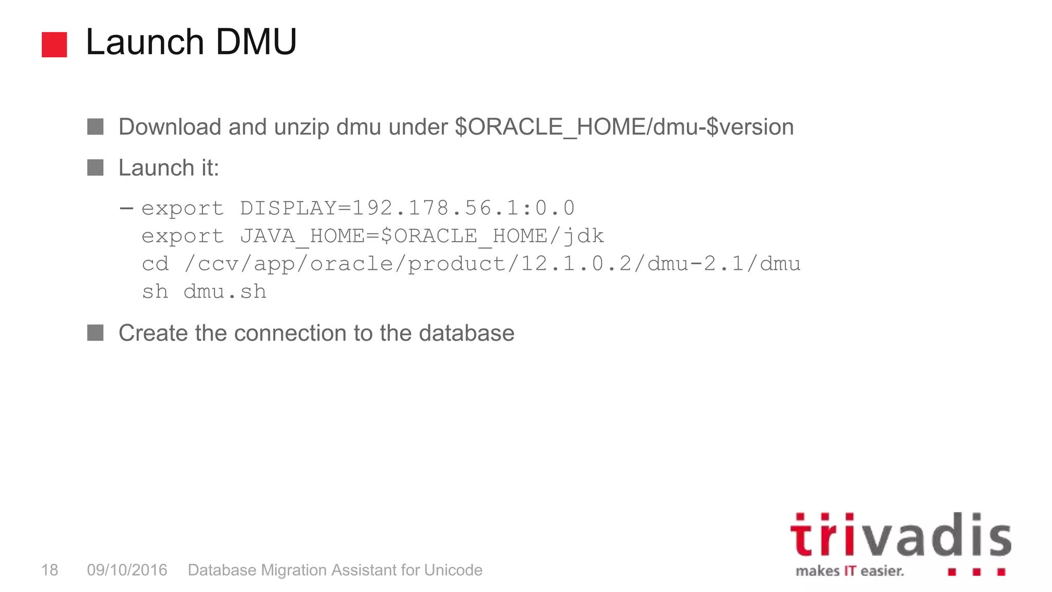 Database Migration Assistant for Unicode (DMU) | PPTX
