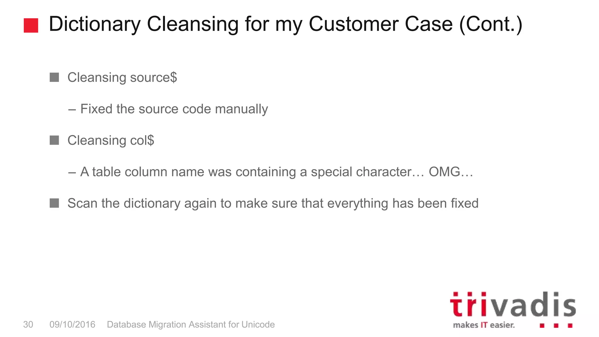 Database Migration Assistant For Unicode Dmu Ppt 1621