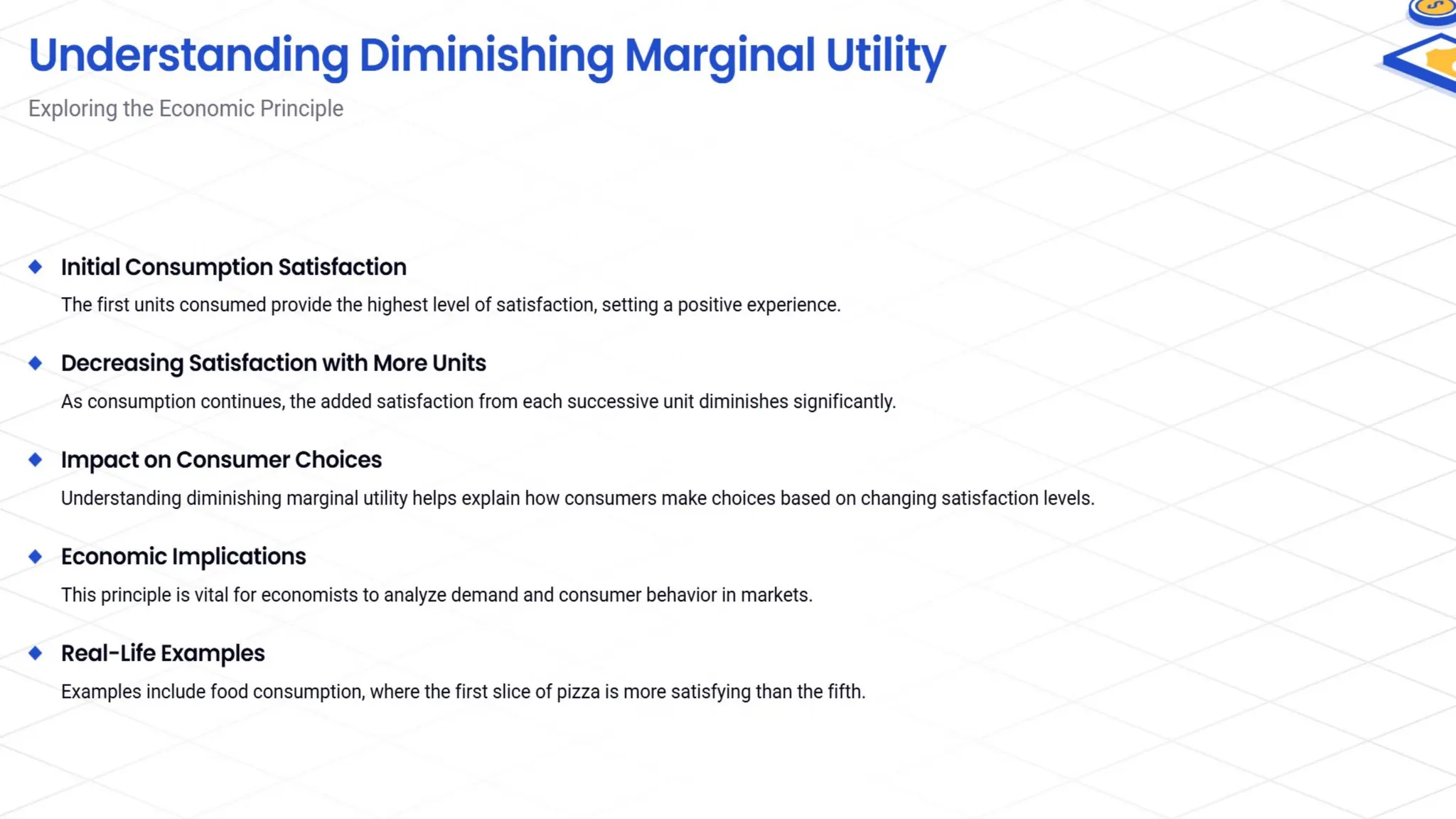 EXPLORING DIMINISHING MARGINAL UTILITY IN ECONOMICS | PPTX