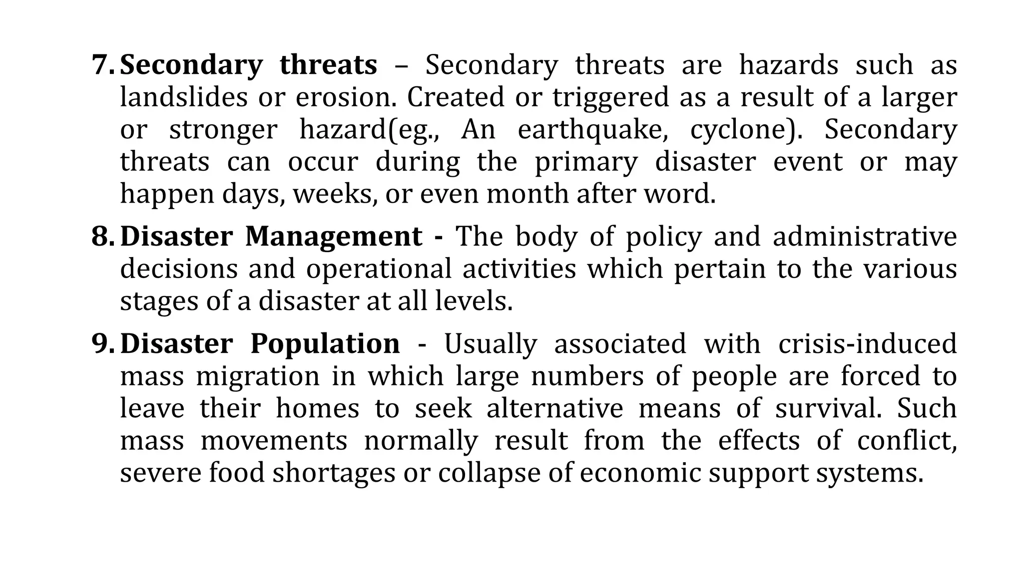 Meaning of disasters and hazards and app | PPTX