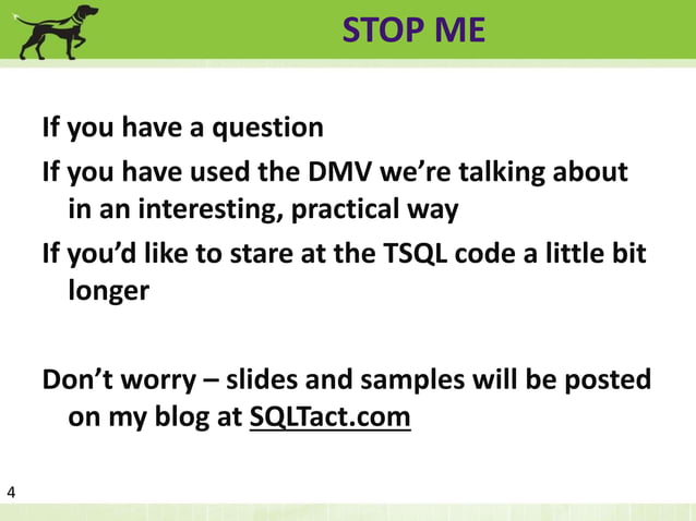 SQL Server Admin Best Practices with DMV's | PPTX