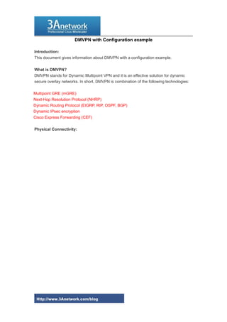 Dmvpn with configuration example | DOC
