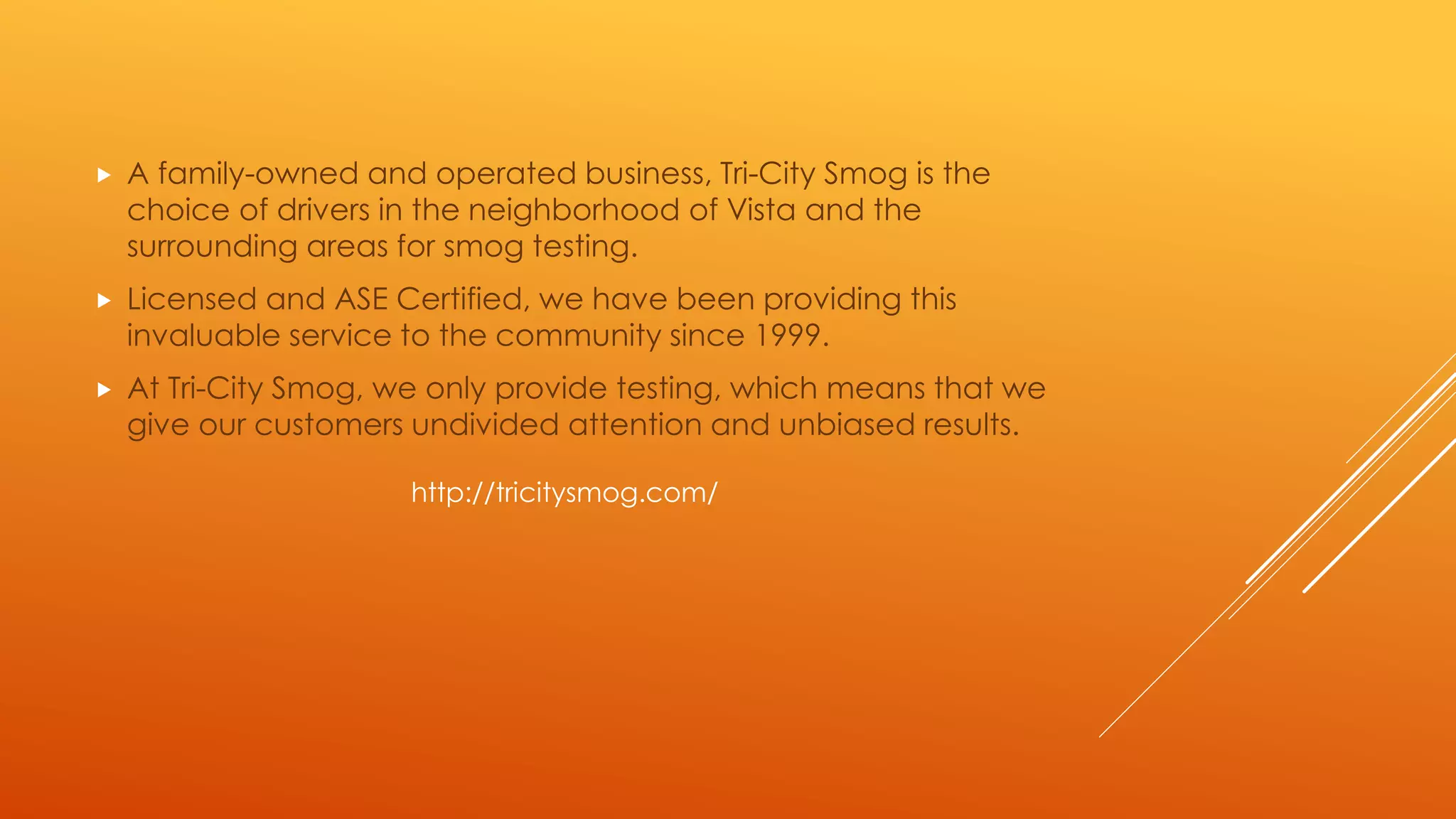 Dmv required smog test vista, ca | PPT