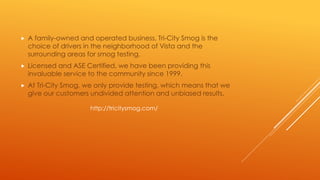 Dmv required smog test vista, ca | PPTX