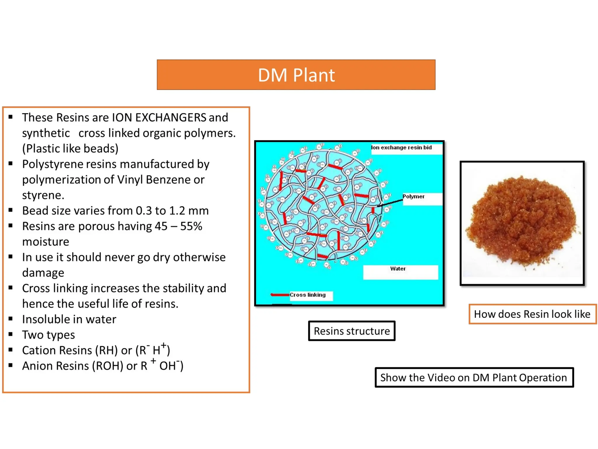 DM water Treatment Plant.ppt for TPS working personnel | PPT