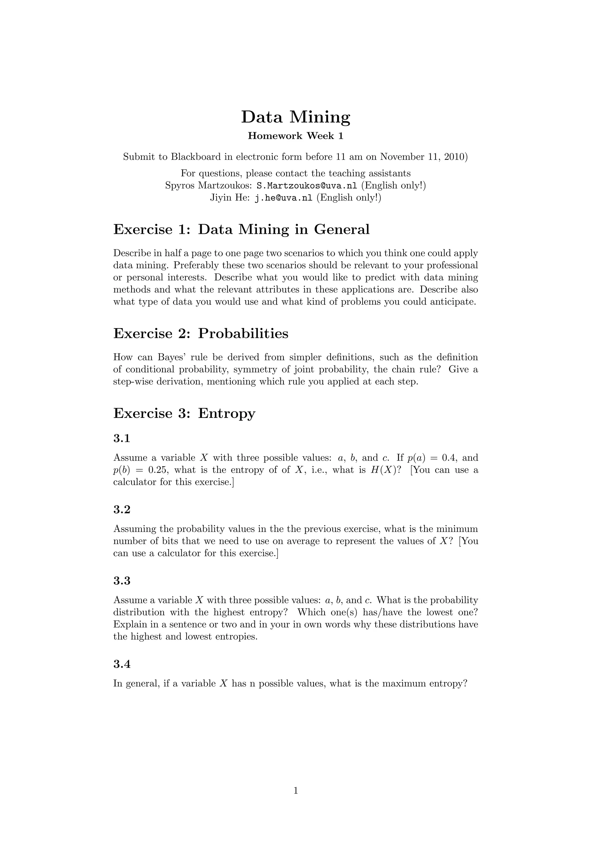 Dm week01 homework(1) | PDF