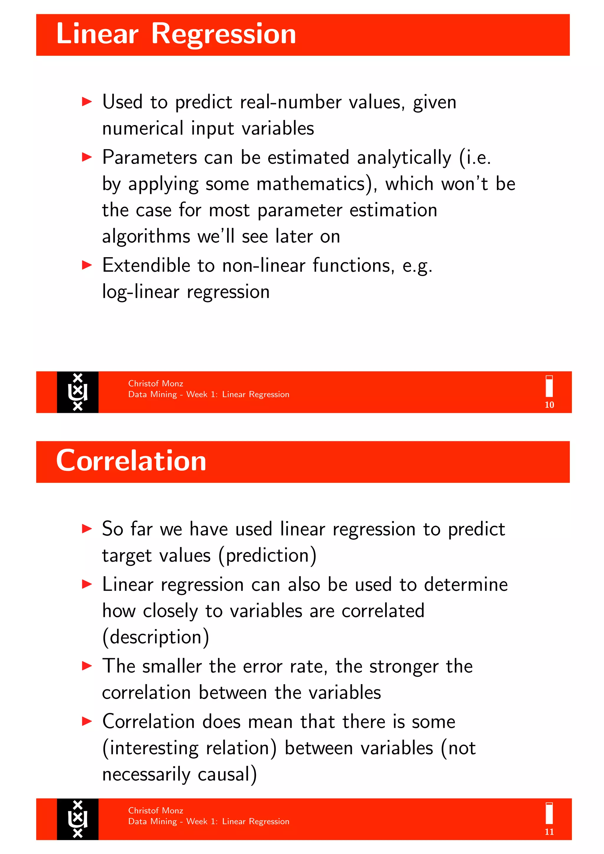 Dm week01 linreg.handout | PDF