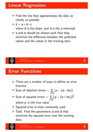 Dm week01 linreg.handout | PDF