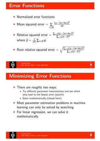 Dm week01 linreg.handout | PDF