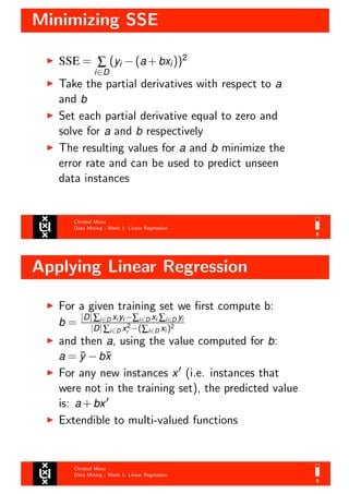 Dm week01 linreg.handout | PDF