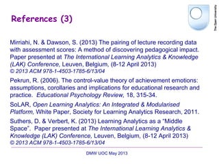 Learning Analytics and student feedback | PPT