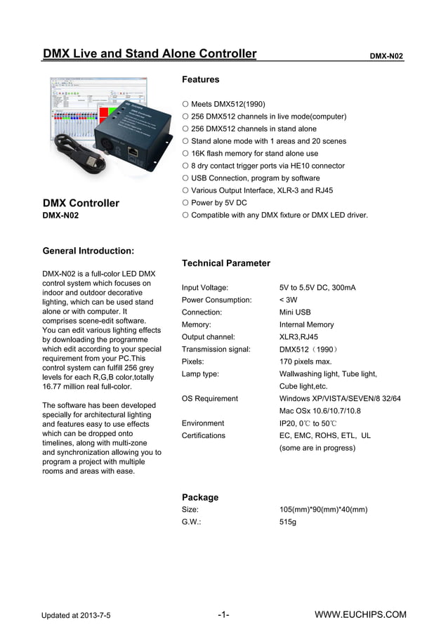 dmx master controller DMX-N02 | PDF