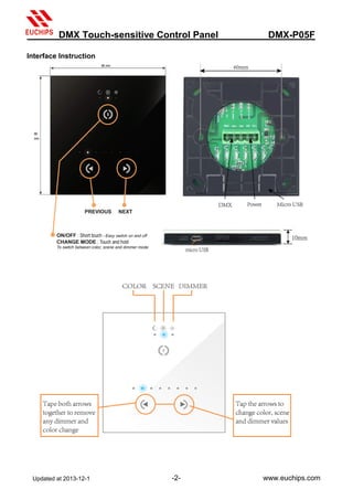 touch panel DMX controller DMX-P05F | PDF