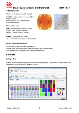 touch panel DMX controller DMX-P05F | PDF